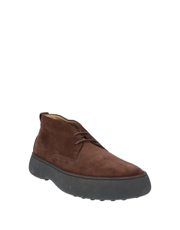 TOD'S Chocolate Suede Ankle Boots - Brown