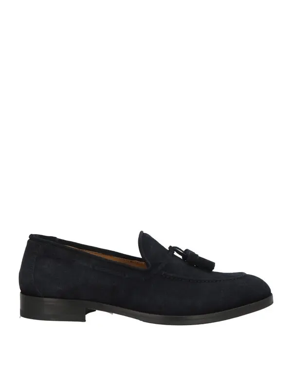 TESTONI Midnight Calfskin Loafers - Blue