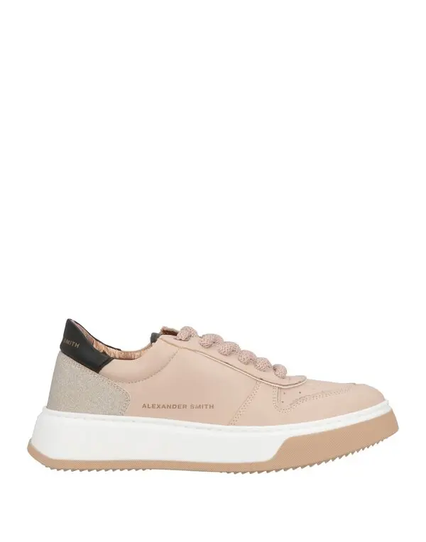 ALEXANDER SMITH Low-top Sneakers With Glitter Appliqués - Blush