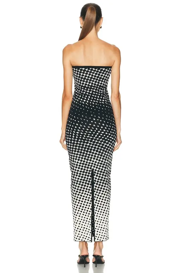 Christopher John Rogers Printed Strapless Gown
