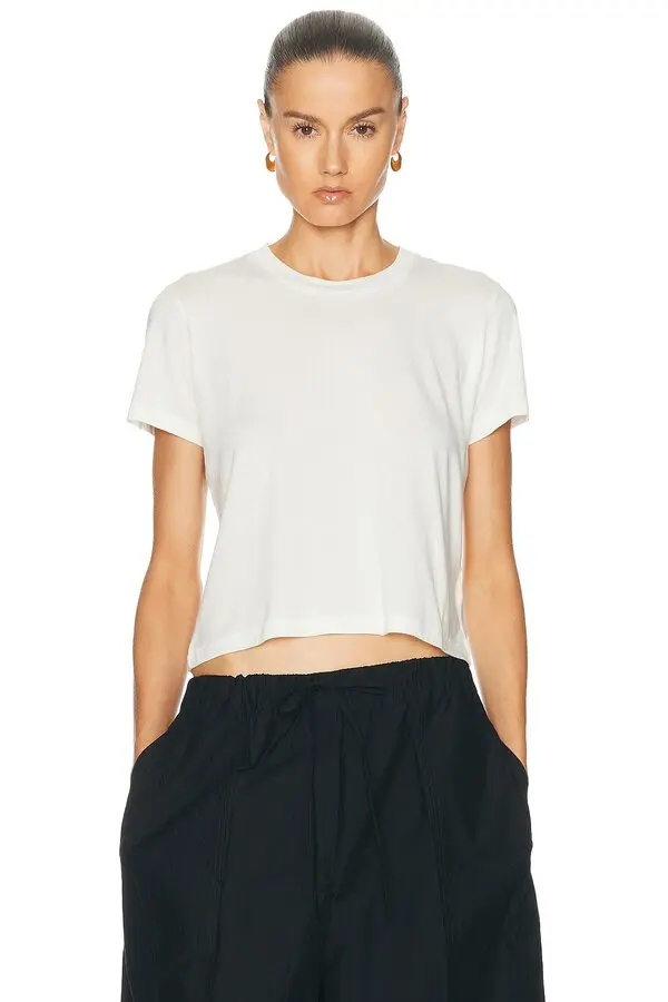 Eterne Short Sleeve Boxy Tee - Ivory