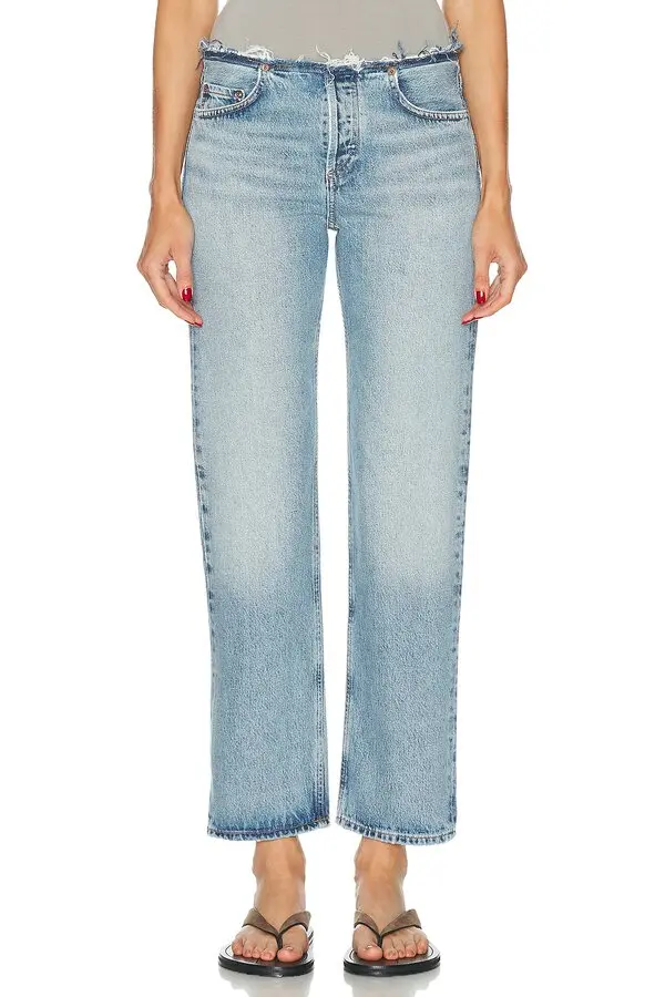 AGOLDE Fray Slim Crop Jeans