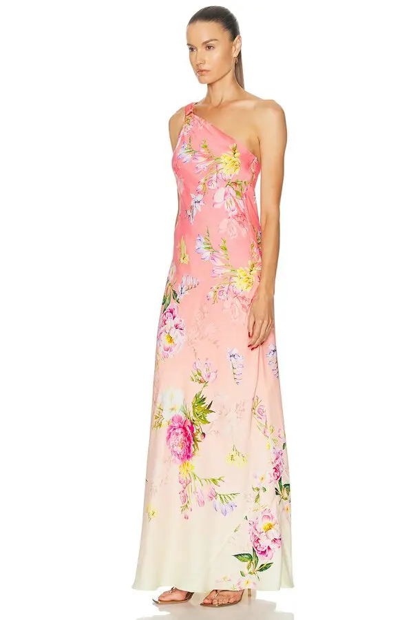 Hemant & Nandita Avya Sash One Shoulder Dress - Multi