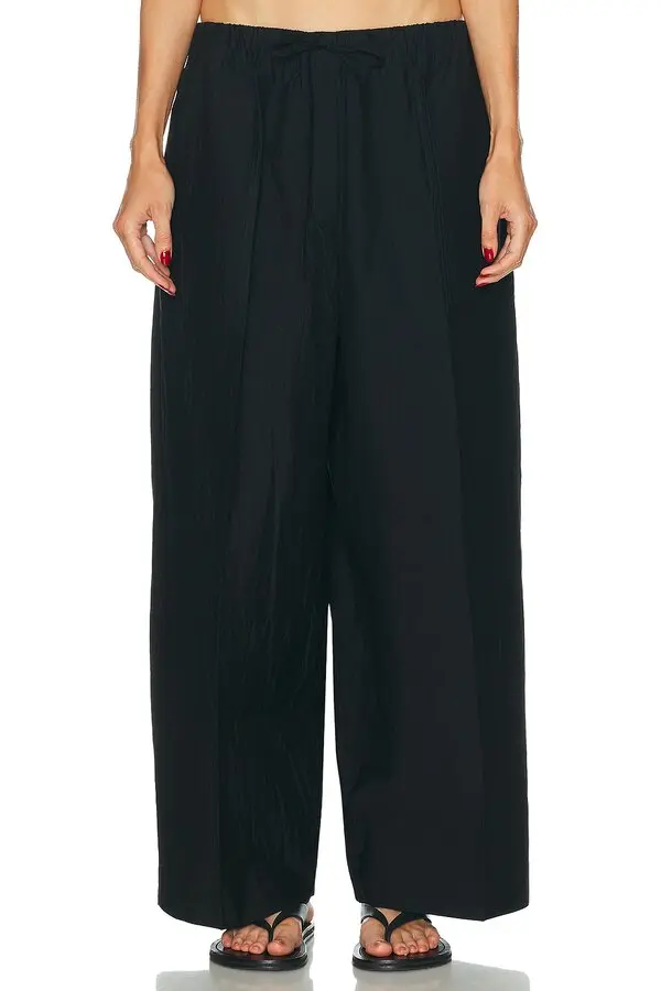 TOTEME Wide Leg Pants - Black
