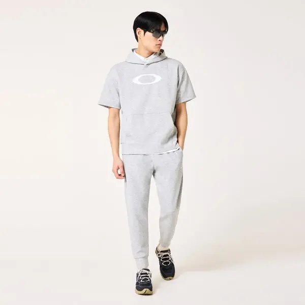 Oakley Enhance Qd Fleece Short Sleeve Hooded Pullover - Grey