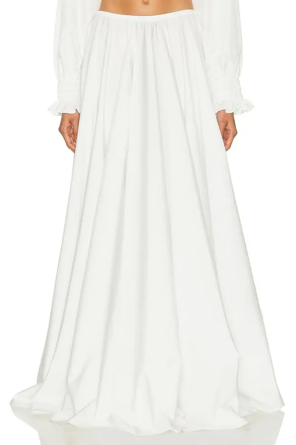 Norma Kamali Flared Skirt - Snow White