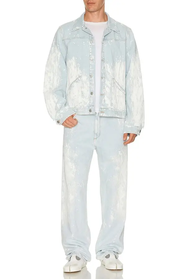 MAISON MARGIELA Denim Sportsjacket - Light Blue