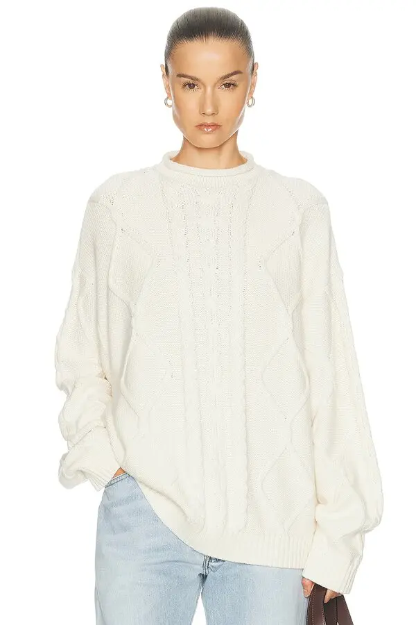 SRG Amberlyn Roll Neck Cable Sweater