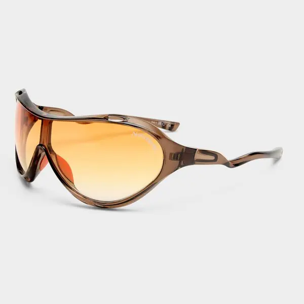 Le Specs Iris Oversized Wrap-around Sunglasses - Cocoa