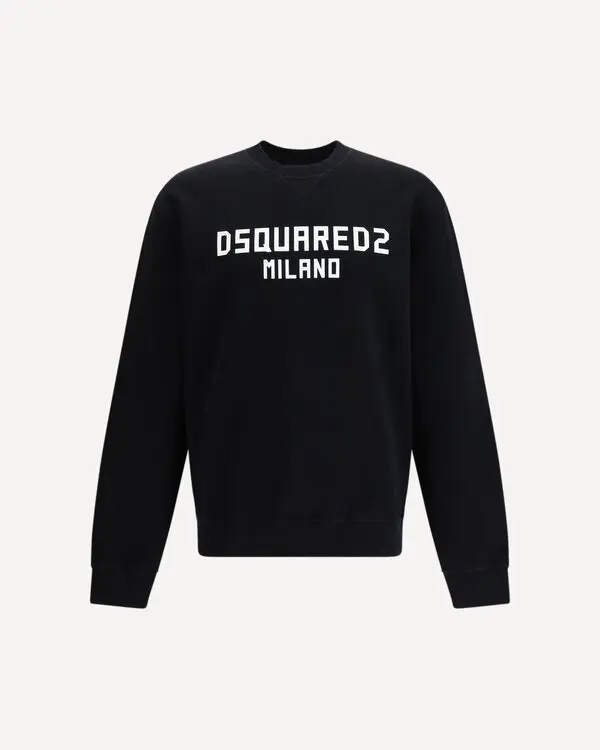 Dsquared2 Milano Print Crewneck Sweatshirt - Black
