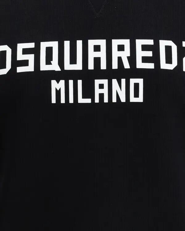 Dsquared2 Milano Print Crewneck Sweatshirt - Black