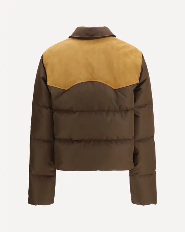 Miu Miu Logo Hooded Puffer Jacket
