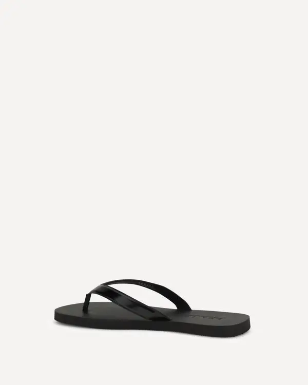Prada Leather Thong Sandals - Black