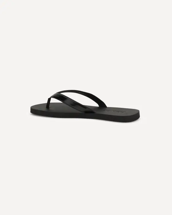 Prada Leather Thong Sandals - Black