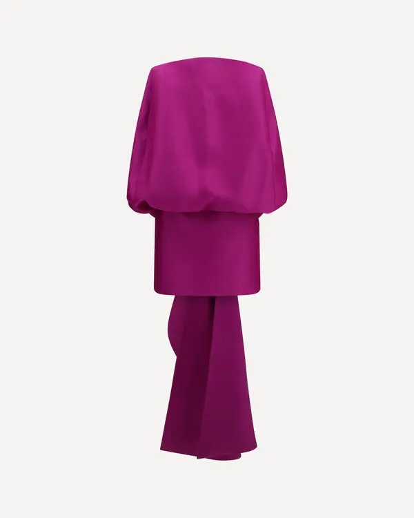 Balenciaga Off-shoulder Mini Dress - Purple