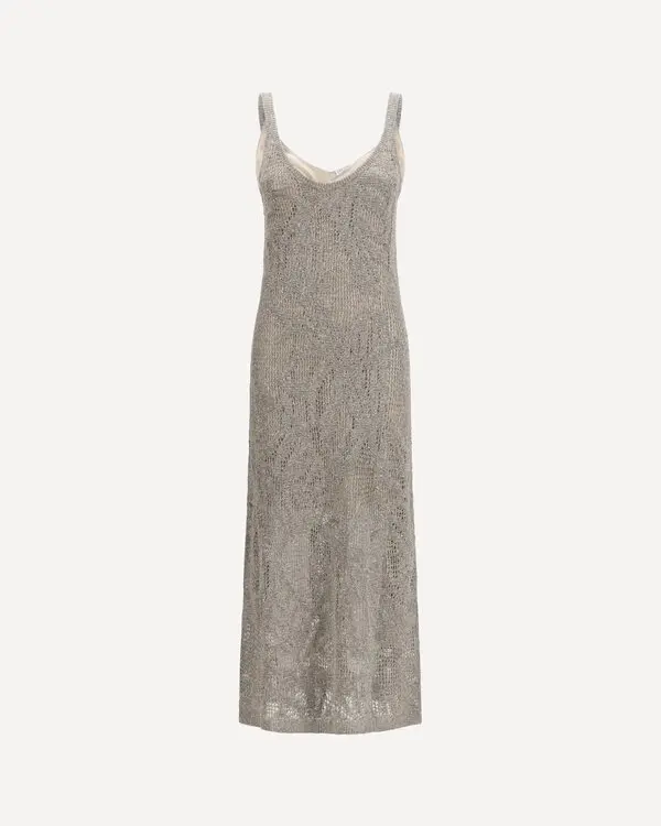 Brunello Cucinelli Dazzling Water Lillies Knit Dress