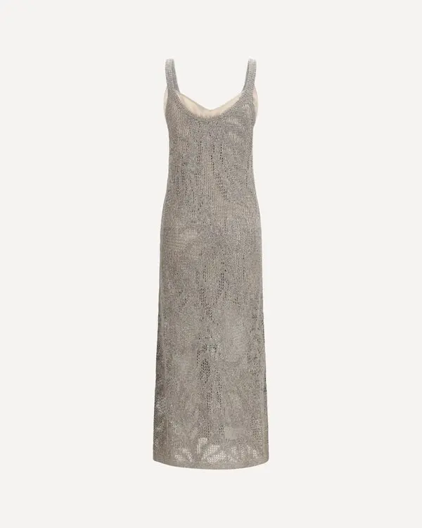 Brunello Cucinelli Dazzling Water Lillies Knit Dress