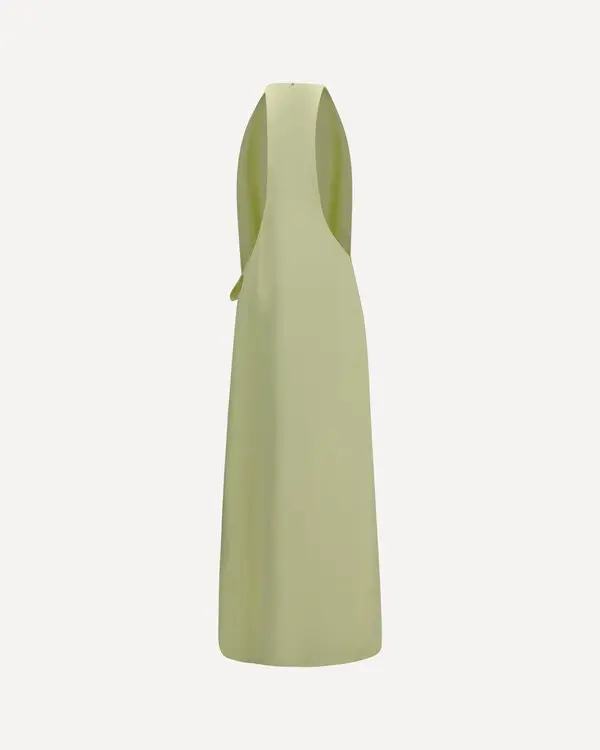Max Mara Sportmax Dolmen Maxi Dress With Halter Neckline And Slits