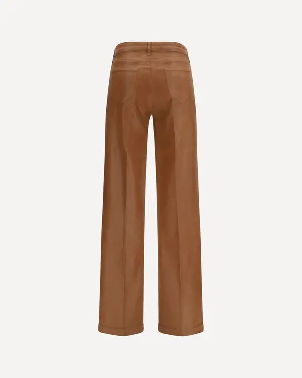 L'Agence Clayton Coated Wide Leg Jeans