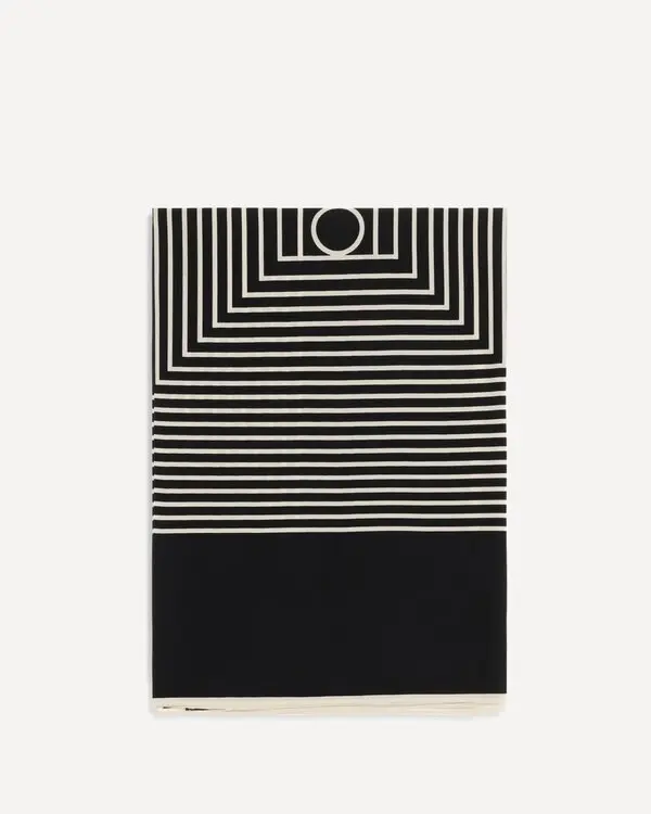TOTEME Monogram Silk Scarf - Black