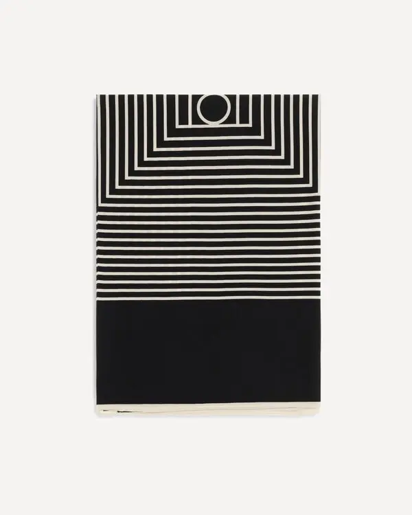 TOTEME Monogram Silk Scarf - Black