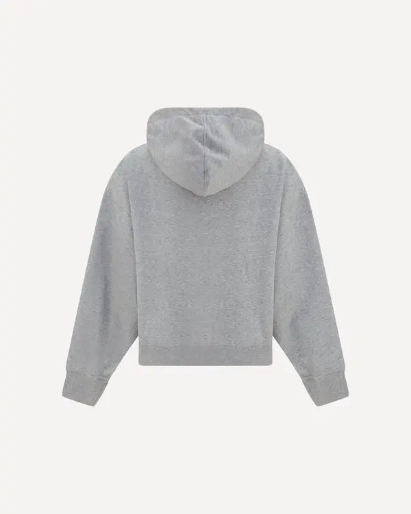 GANNI Cotton Zip-up Hoodie - Grey