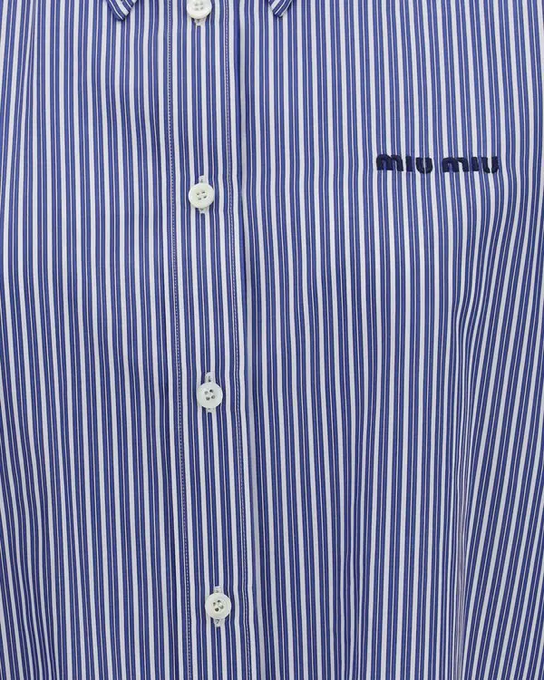 Miu Miu Striped Cotton Shirt