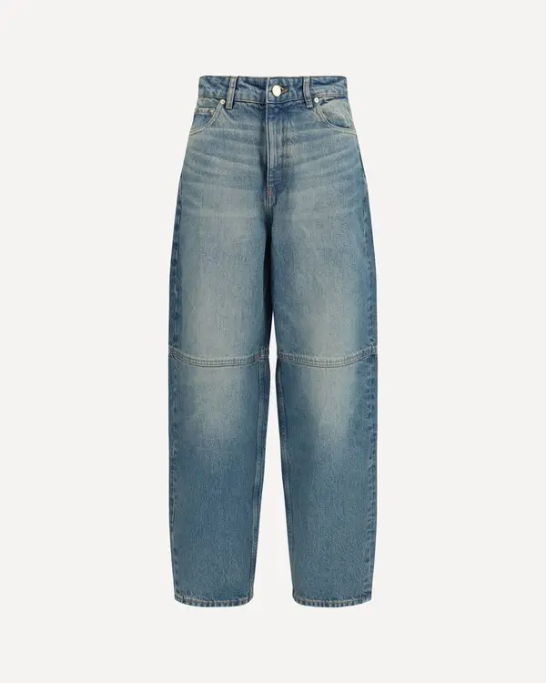GANNI Stary Rigid Denim Jeans - Light Blue