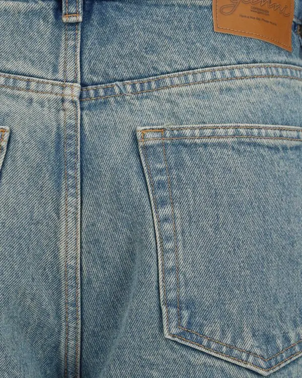 GANNI Stary Rigid Denim Jeans - Light Blue
