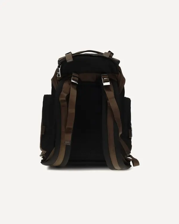 Prada Re-nylon And Leather Backpack - Brown