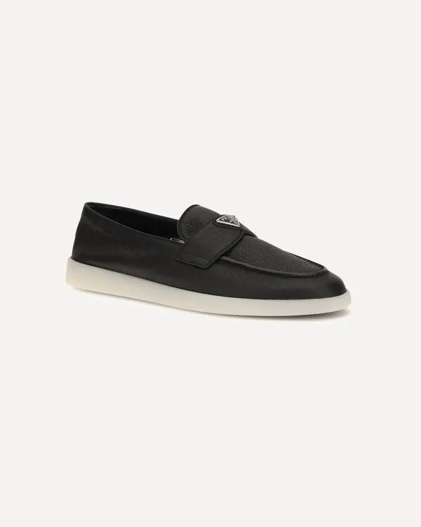 Prada Leather Loafers - Black