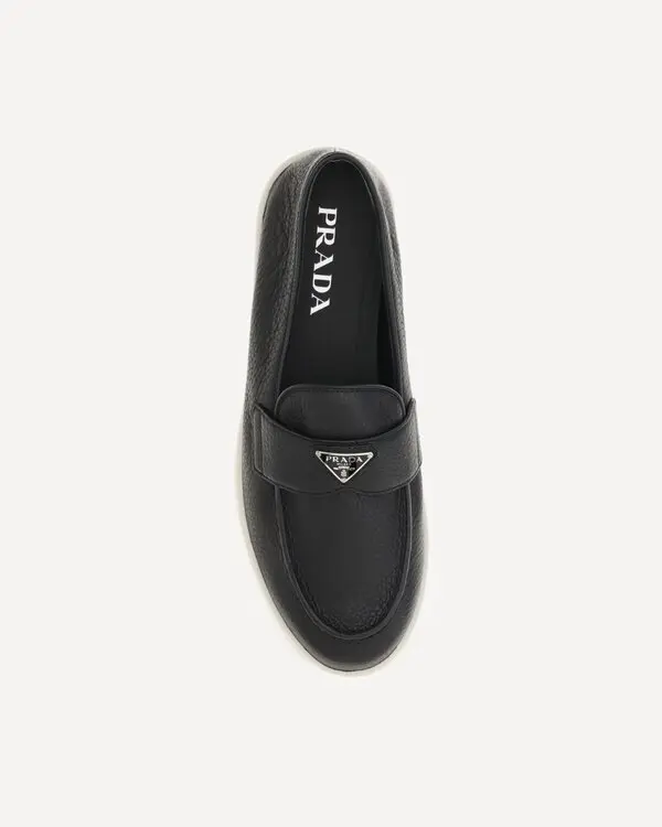 Prada Leather Loafers - Black