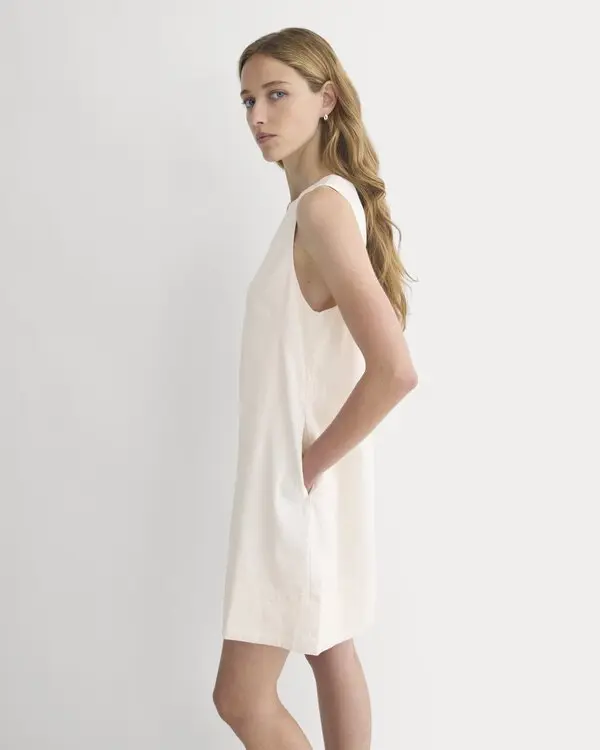 Everlane Stretch Linen Shift Dress - Bone