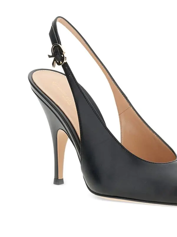 GIANVITO ROSSI Sofia Leather Slingback Pumps - Black