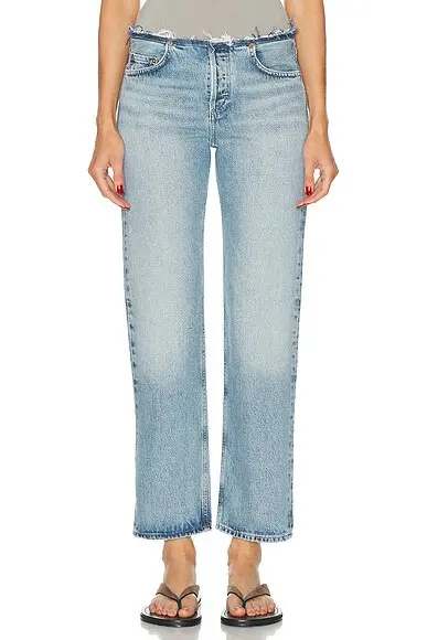 AGOLDE Fray Slim Crop Jeans