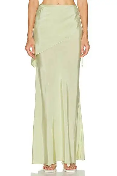 L'academie Tahlia Maxi Skirt - Honeydew