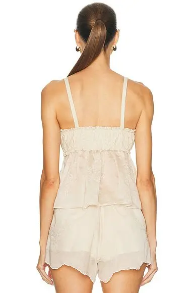 L'academie Gaia Top With Lace Trim