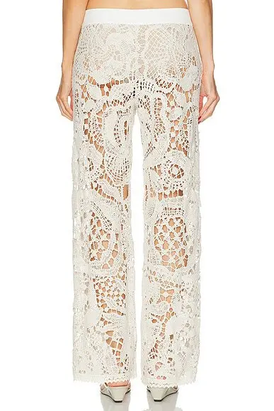 SIEDRES Leane Crochet Lace Wide-leg Pants