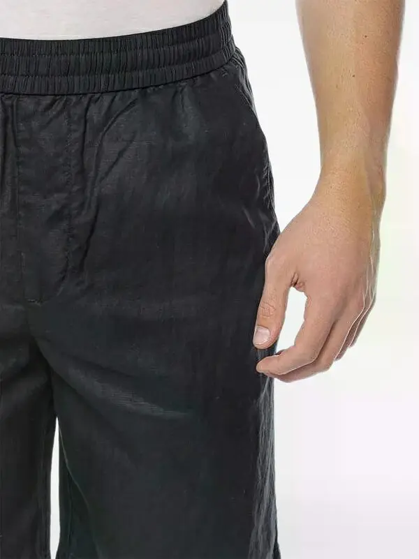 Armani Exchange Linen-blend Elasticated Waistband Shorts