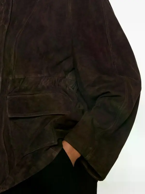 Nour Hammour Suede Zip Jacket