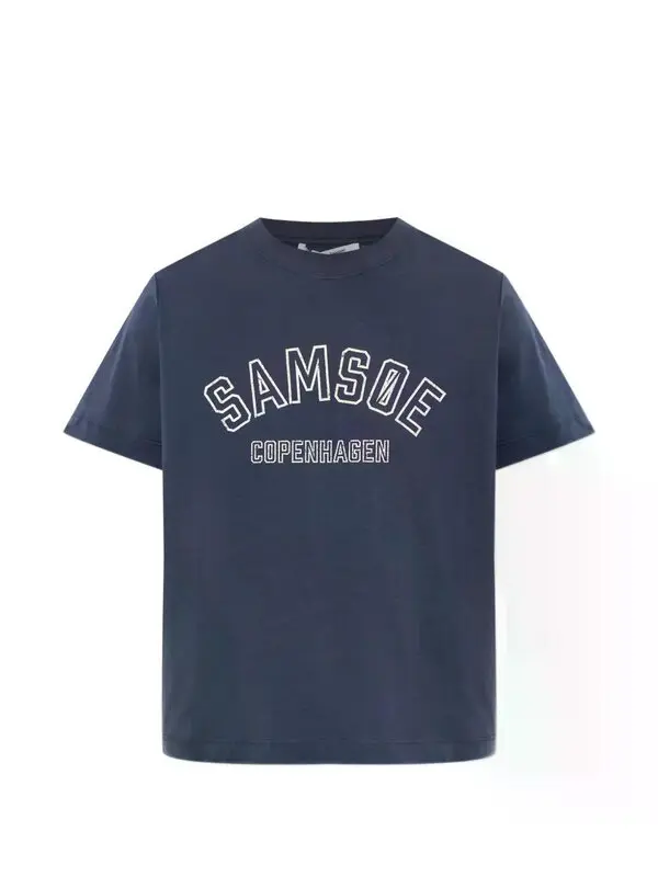 SAMSOE SAMSOE Sacamino Logo Print T-shirt - Blue