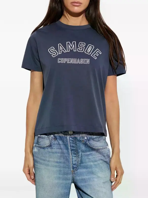 SAMSOE SAMSOE Sacamino Logo Print T-shirt