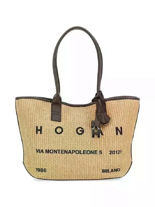 Hogan Woven Tote Bag - Neutrals