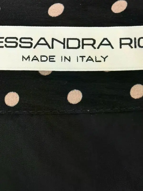 Alessandra Rich Polka-dot Ruffled Silk Dress