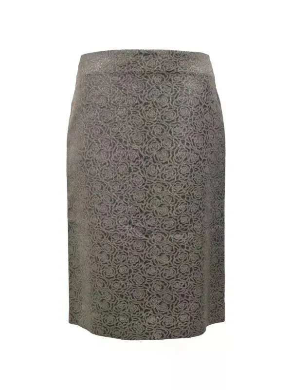 Etro Floral Print Pencil Skirt - Brown