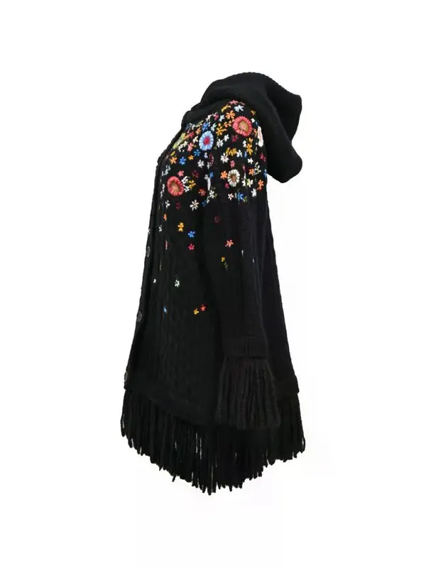 Red Valentino Embroidered Fringed Cardigan