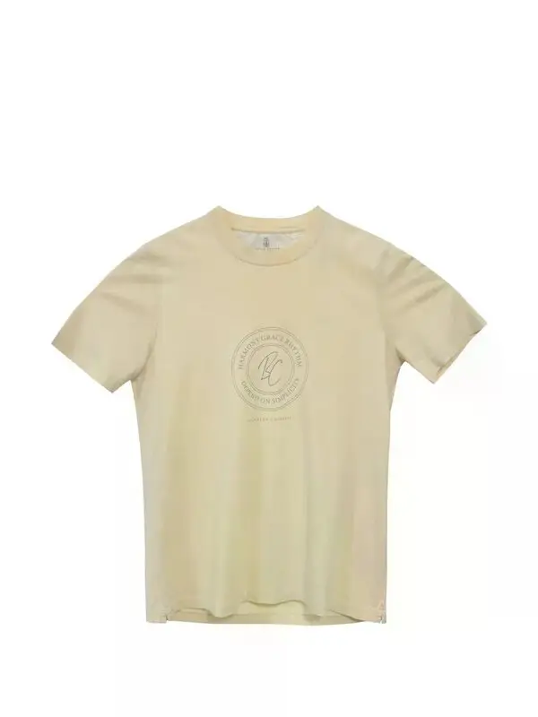 Brunello Cucinelli Logo-print T-shirt - Neutrals