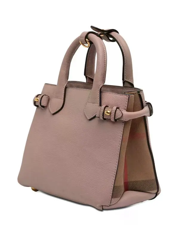 Burberry Small Leather And House Check Banner Satchel