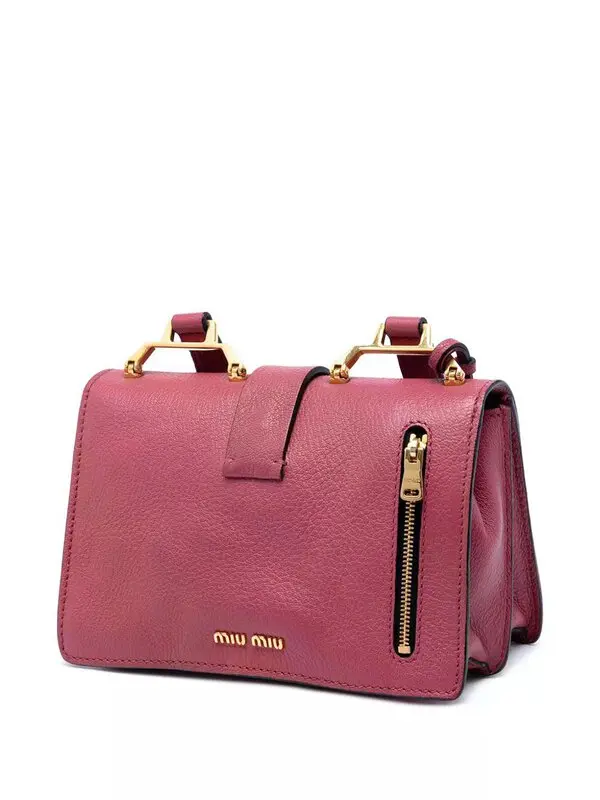 Miu Miu Madras Goatskin Crossbody Bag - Red