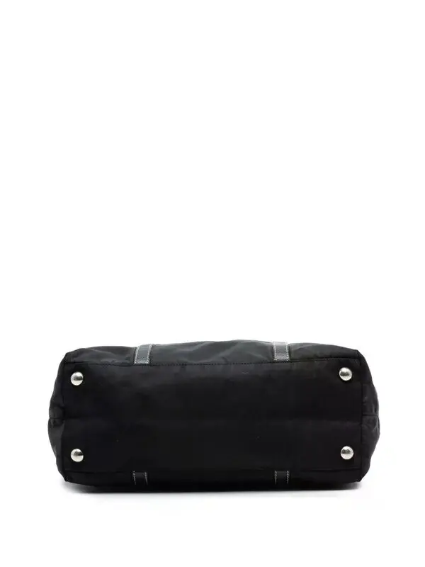 Prada Saffiano Trimmed Tessuto Tote Bag